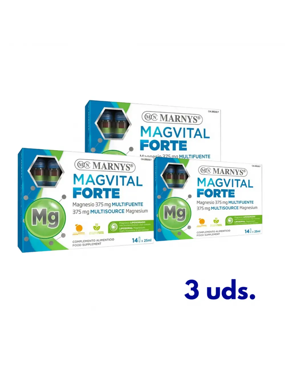 Marnys Pack 3 MagVital Forte 14 Viales