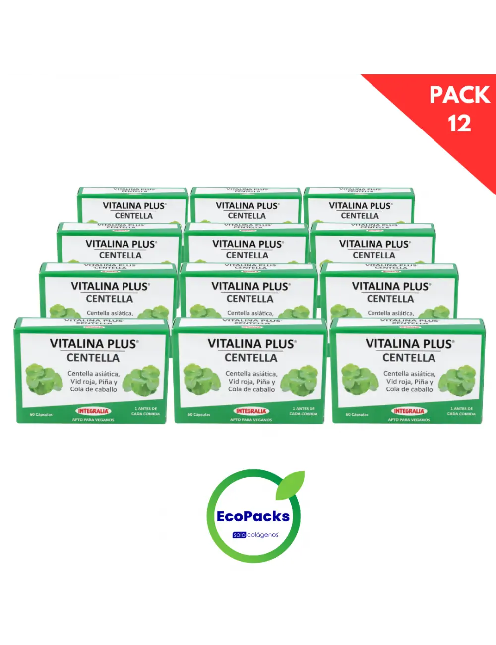 Integralia EcoPack 12 Integralia Vitalina Plus Centella 60 Capsulas