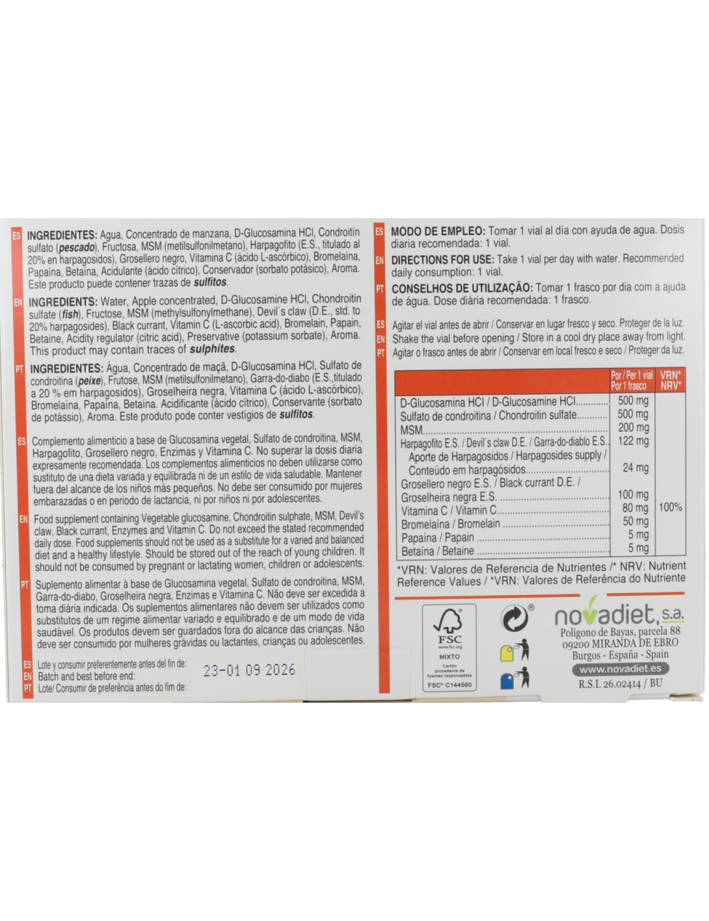 Novadiet Osteartil Perfect 14 amp