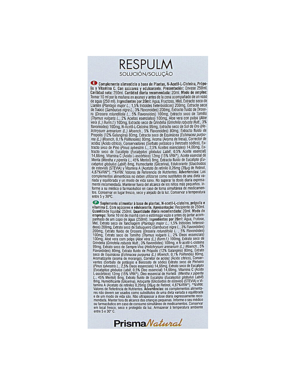 Prisma Natural Solucion Respulm 250 Ml.