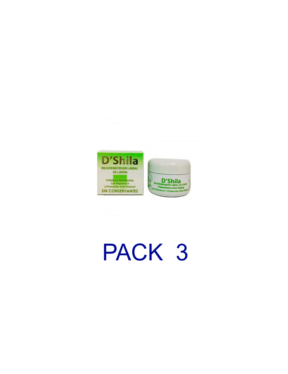 D Shila Pack 3 Rejuvenecedor labial Limón 15 ml D'Shila