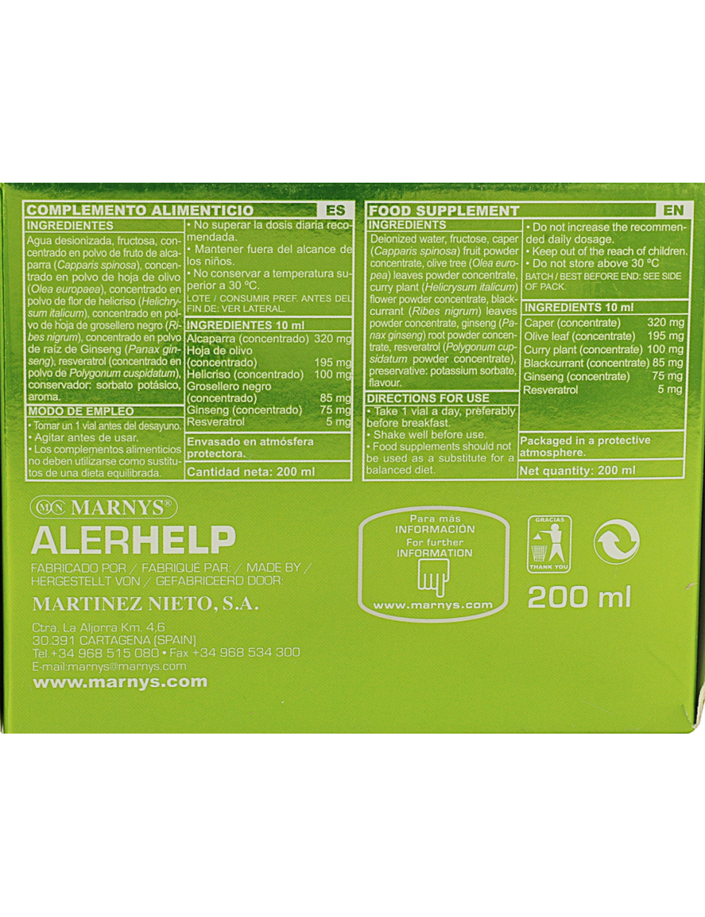 Marnys Alerhelp 20 Viales 10 Ml.