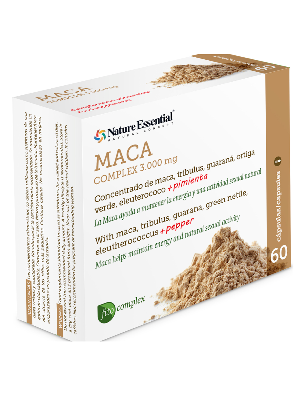 Nature Essential Maca 3000 mg. 60 capsulas.