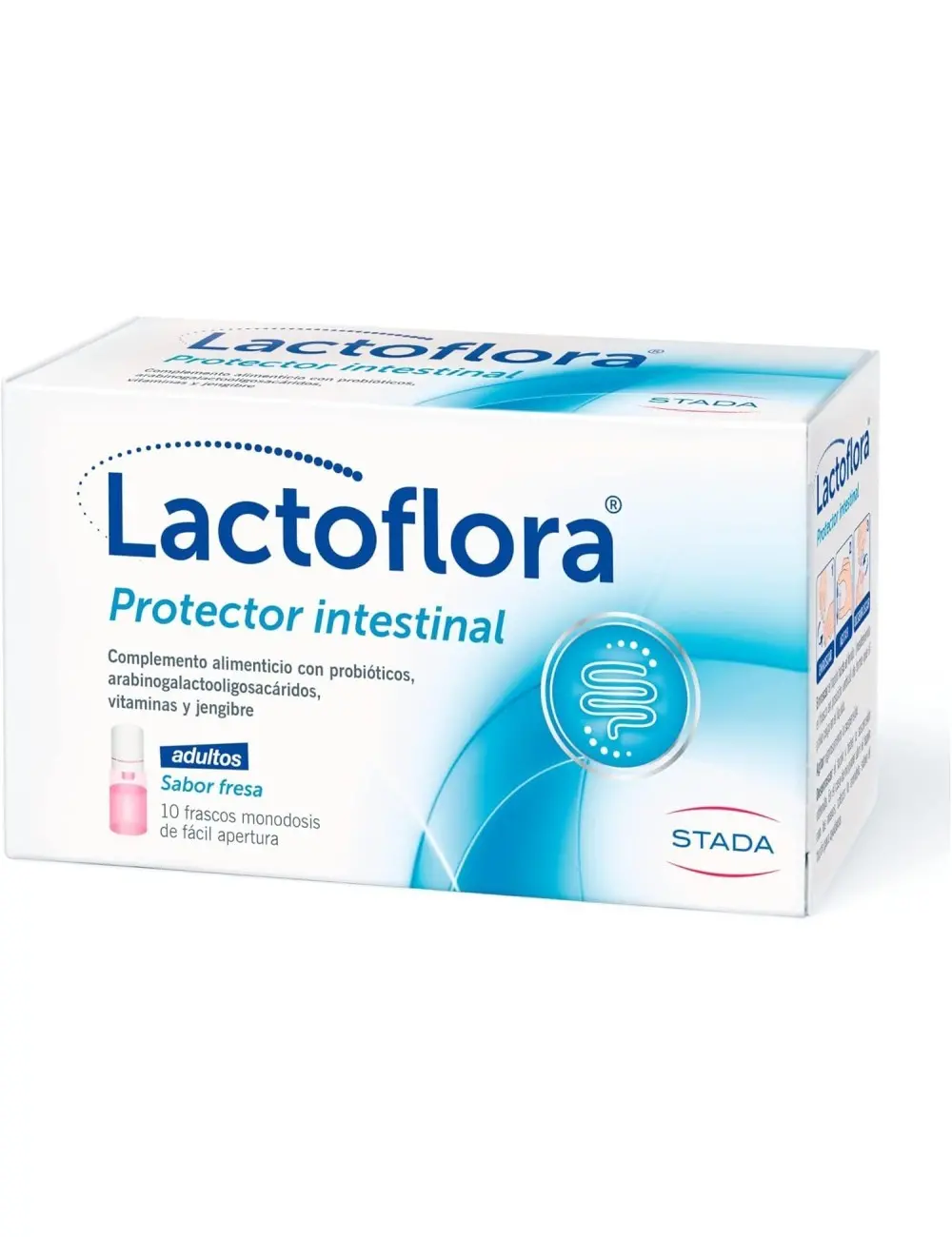 Lactoflora Protector Intestinal Adultos Sabor fresa 10 frascos monodosis